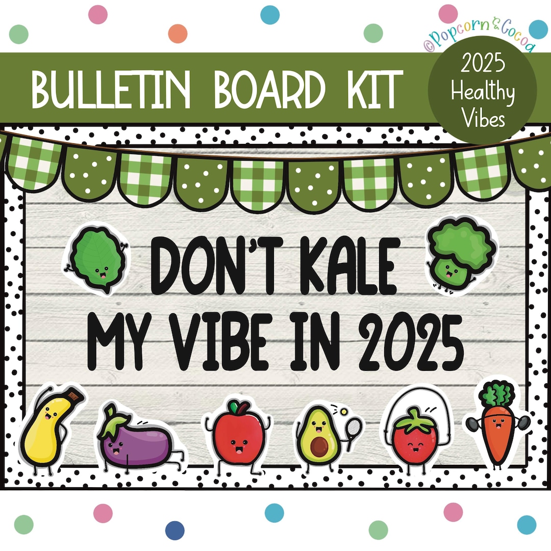 2025 Health and Fitness Bulletin Board Kit! Exercising Vegetables ...