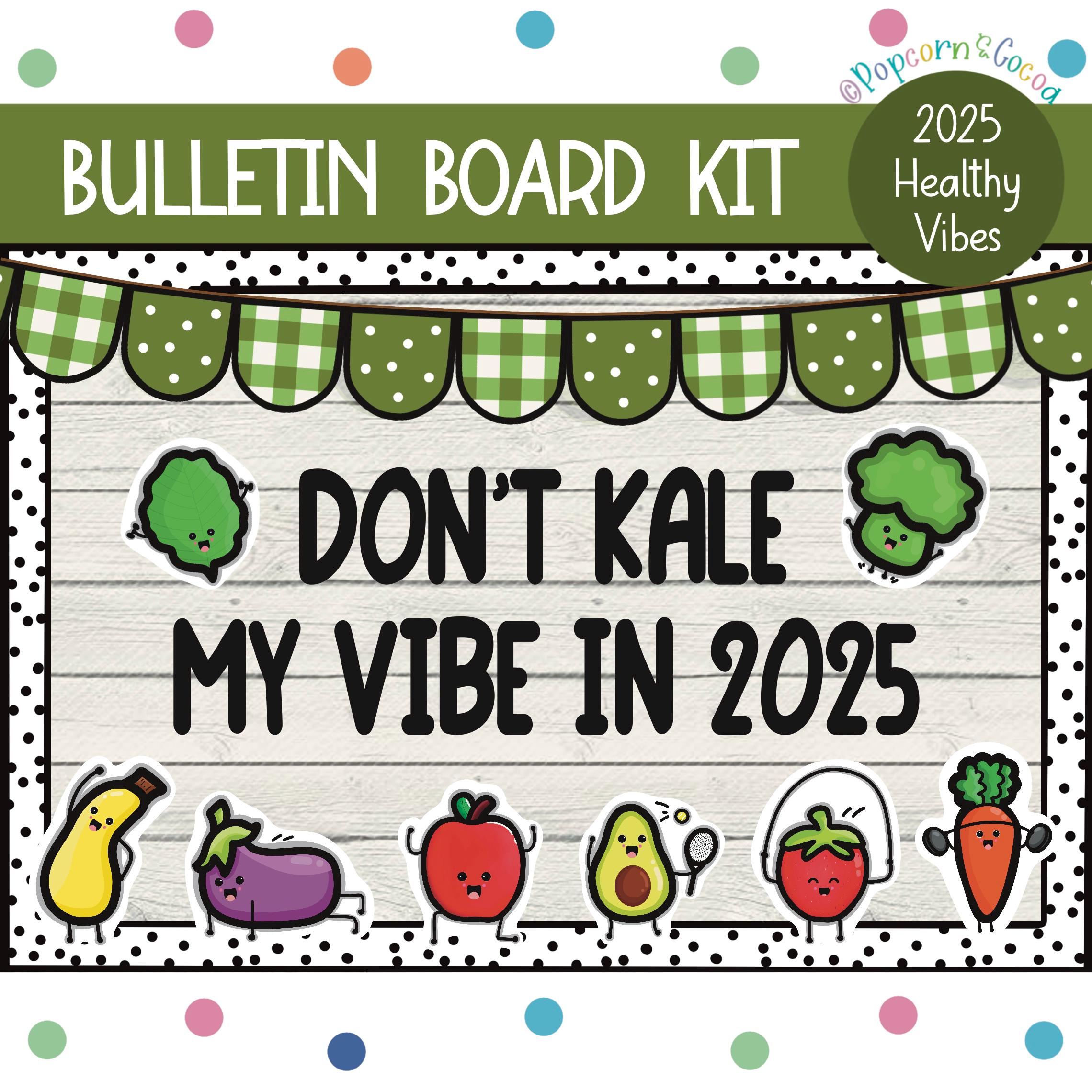 2025 Health and Fitness Bulletin Board Kit! Exercising Vegetables ...