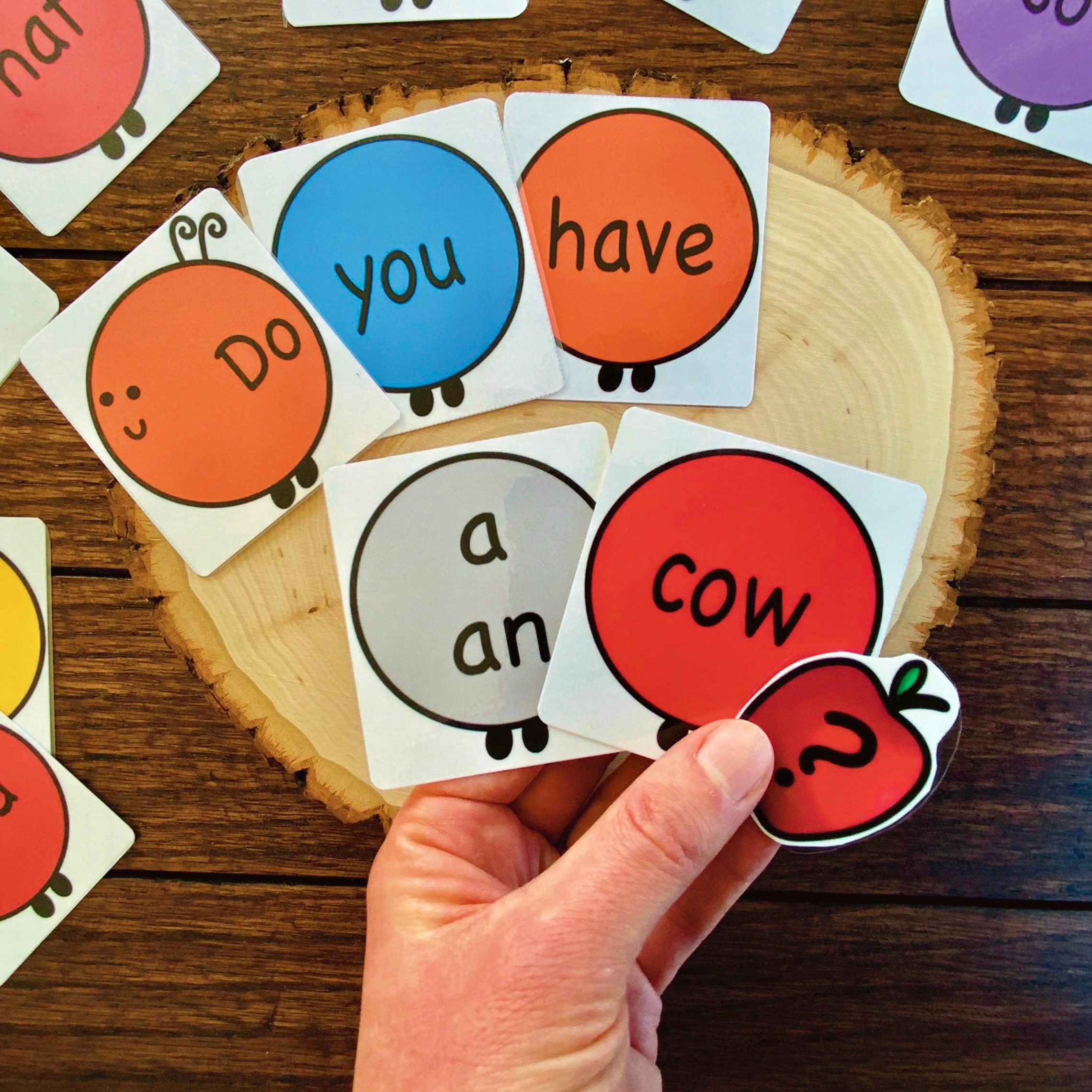 Fun Sentence Building Cards, Colorful Sentence Construction Activity ...