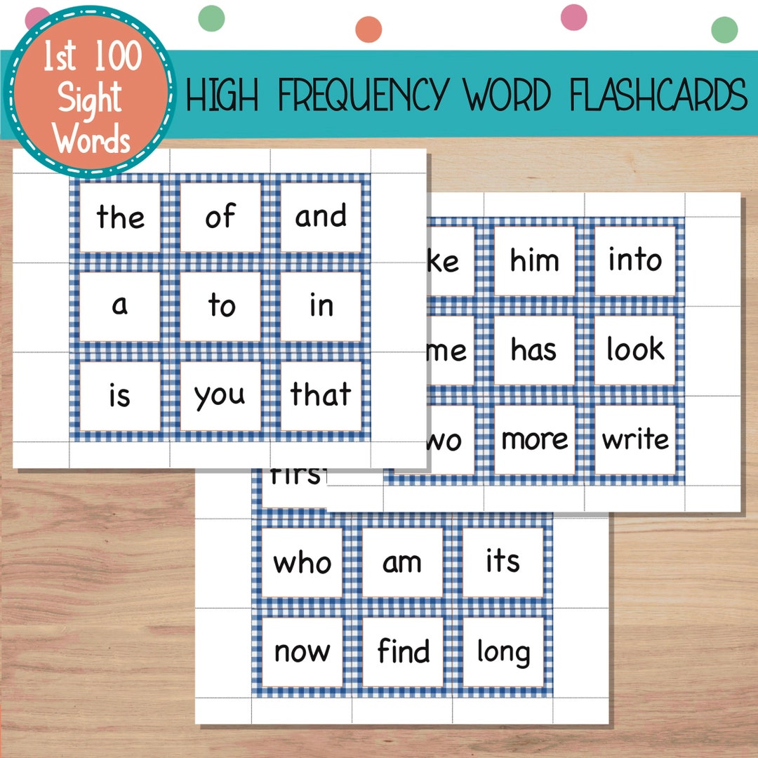 Sight Words, Sight Word Flash Cards for Kids - Etsy