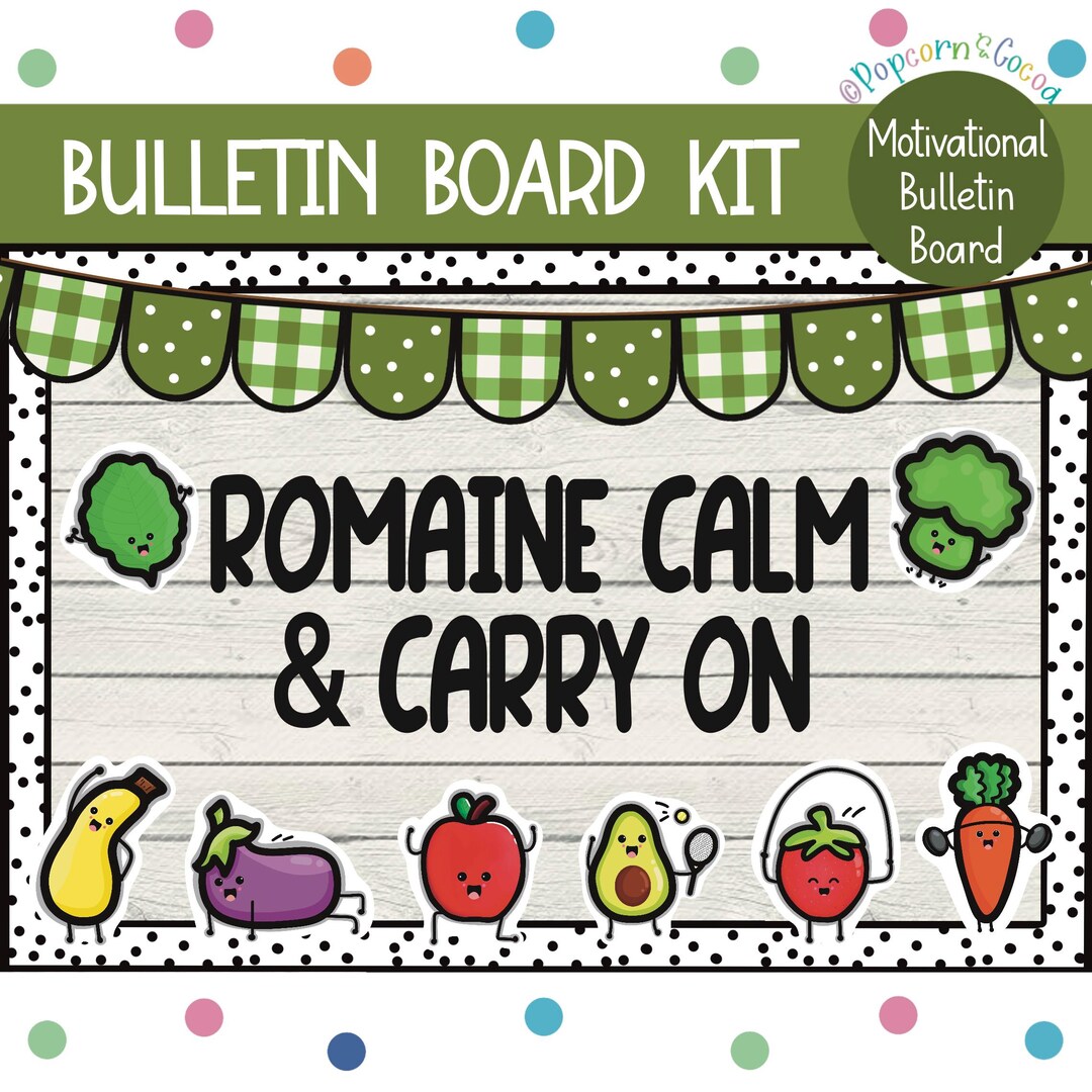 Motivational Exercising Vegetables Bulletin Board Kit, School or Gym ...