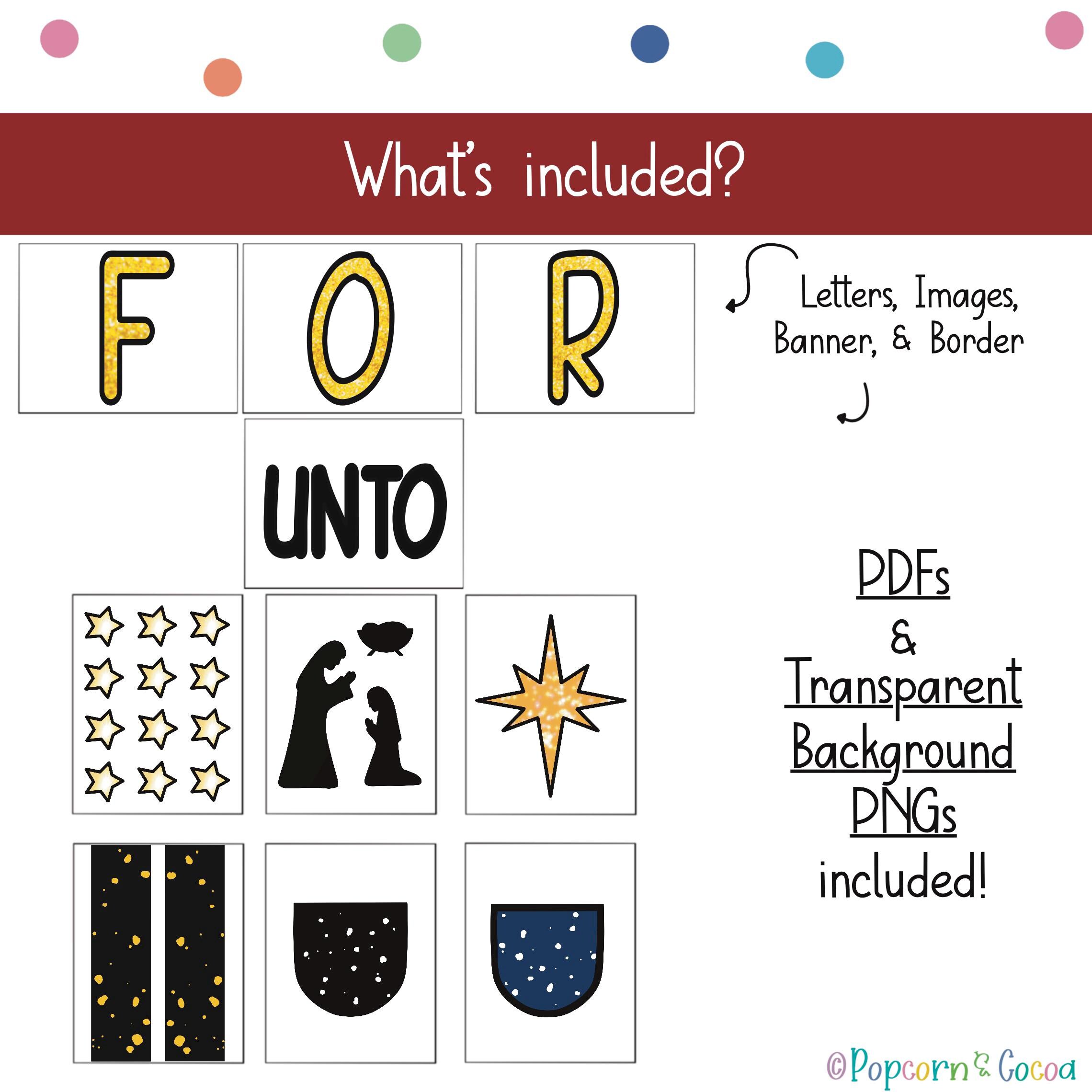 Christian Christmas Bulletin Board Kit, Jesus’ Birth Bulletin Board ...