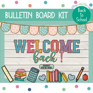 Back to School Bulletin Board Kit! Welcome Back Bulletin Board, Bright ...