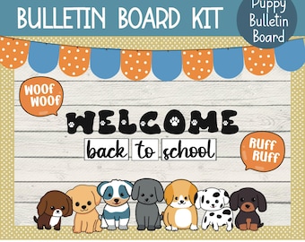 Dog Welcome Back to School Bulletin Board, Welcome Back, New School ...