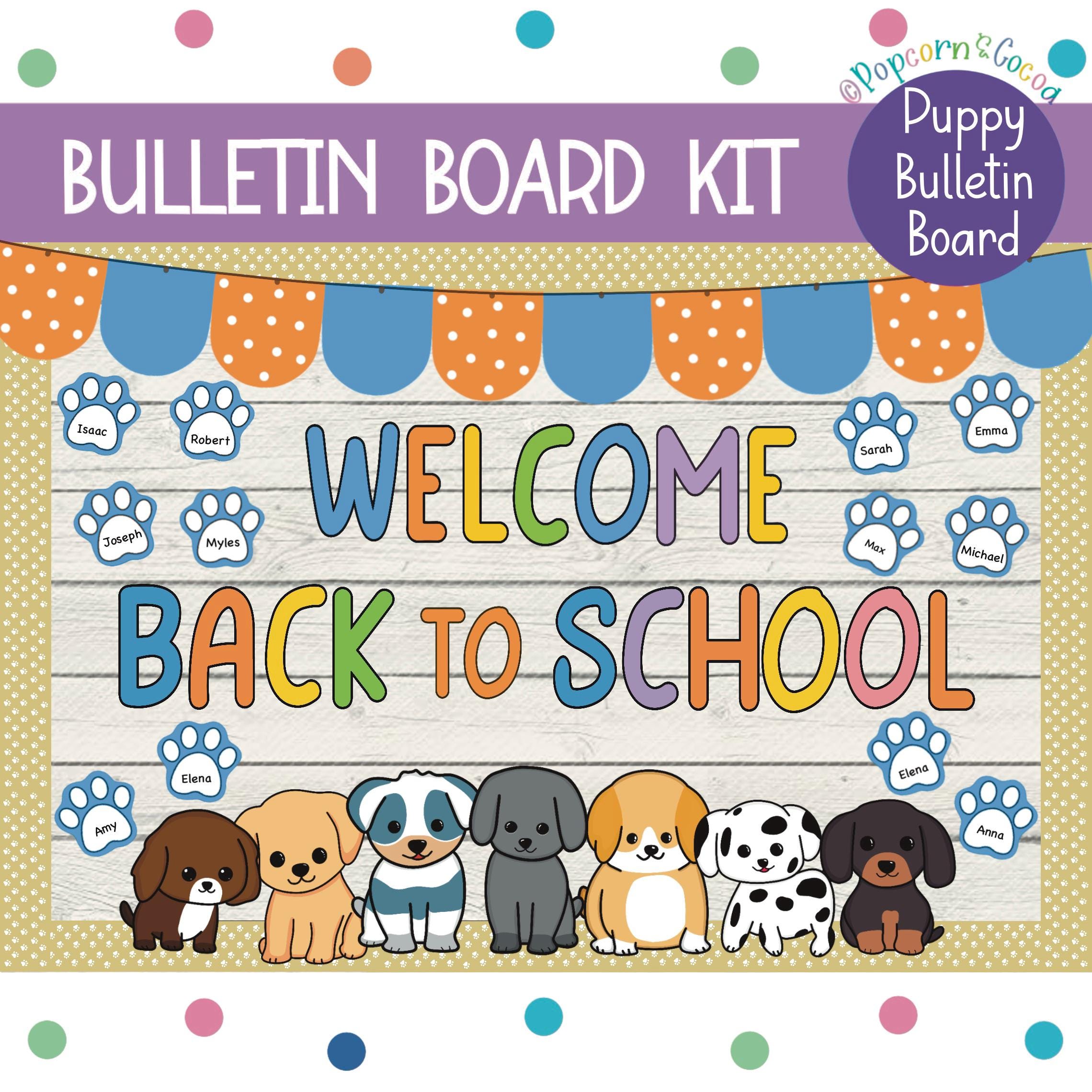 Dog Welcome Back to School Bulletin Board, Welcome Back, New School ...