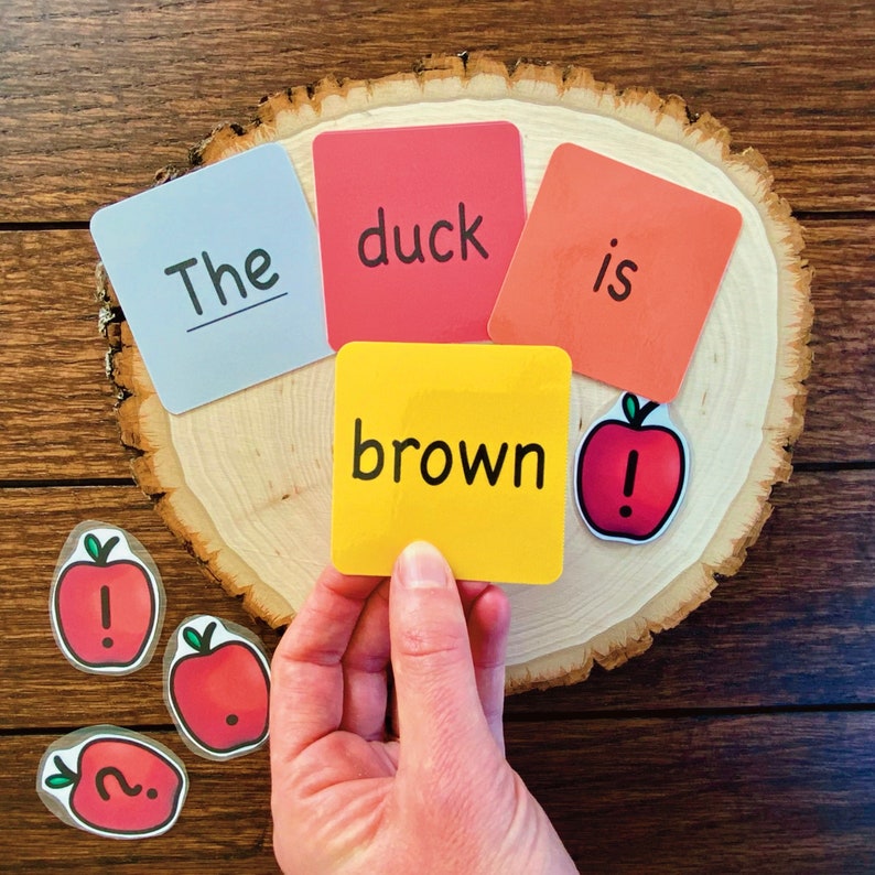 Fun Sentence Building Cards, Colorful Sentence Construction Activity ...