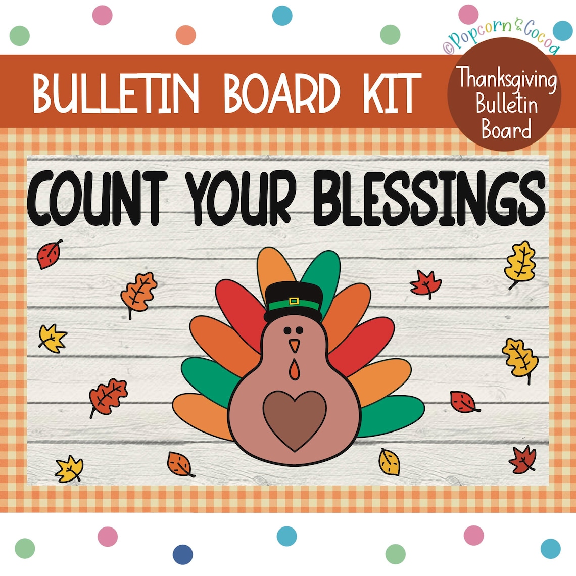 Thanksgiving Turkey Bulletin Board Kit, Gratitude Bulletin Board, Door ...