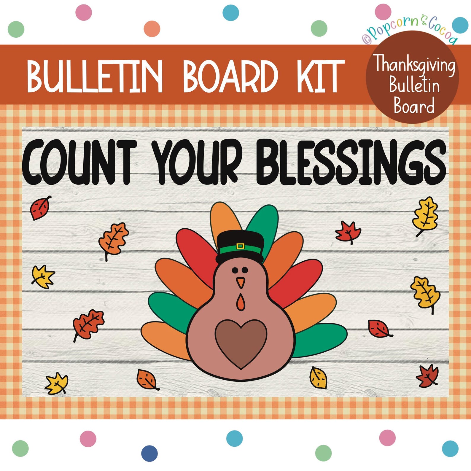Thanksgiving Turkey Bulletin Board Kit, Gratitude Bulletin Board, Door ...