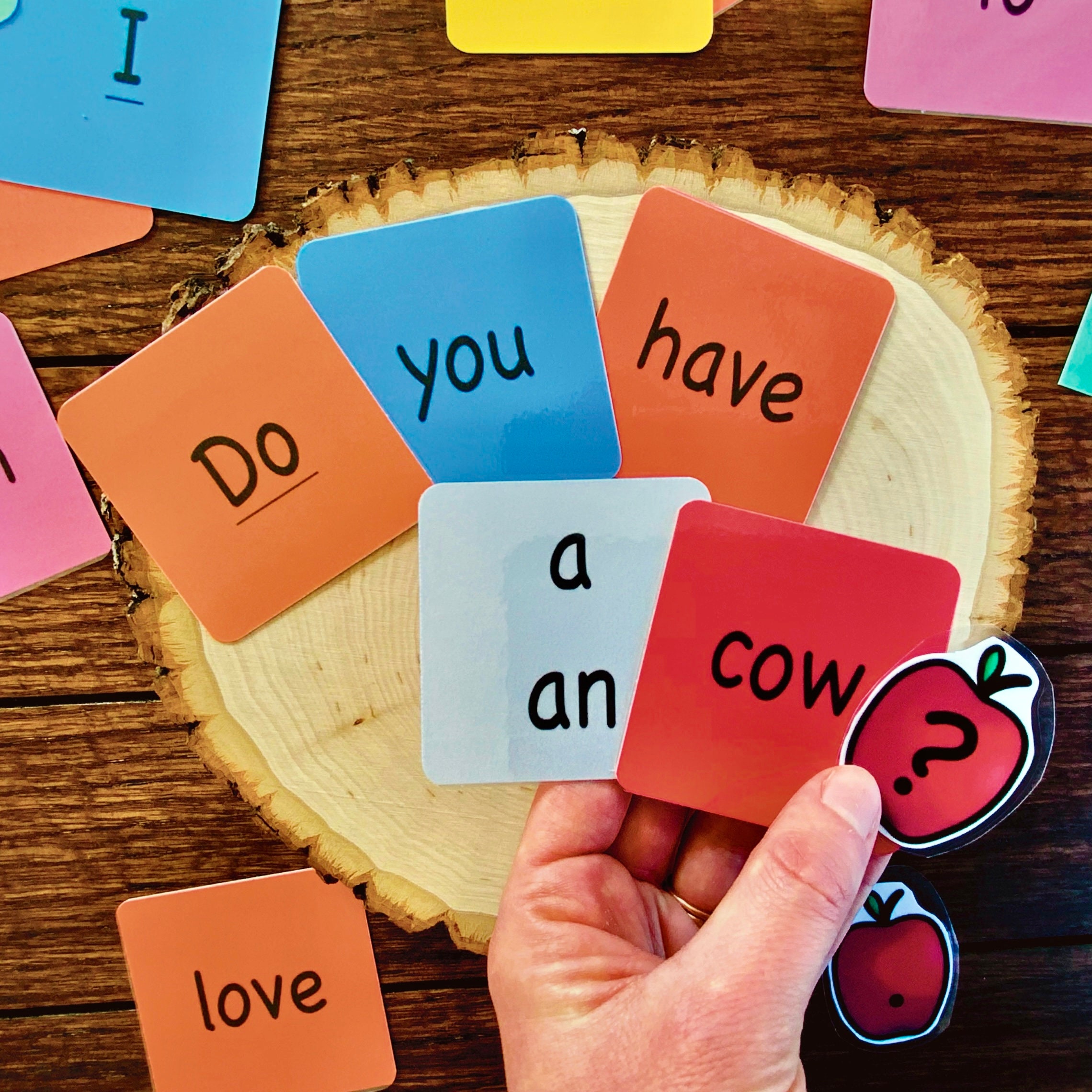 Fun Sentence Building Cards, Colorful Sentence Construction Activity ...