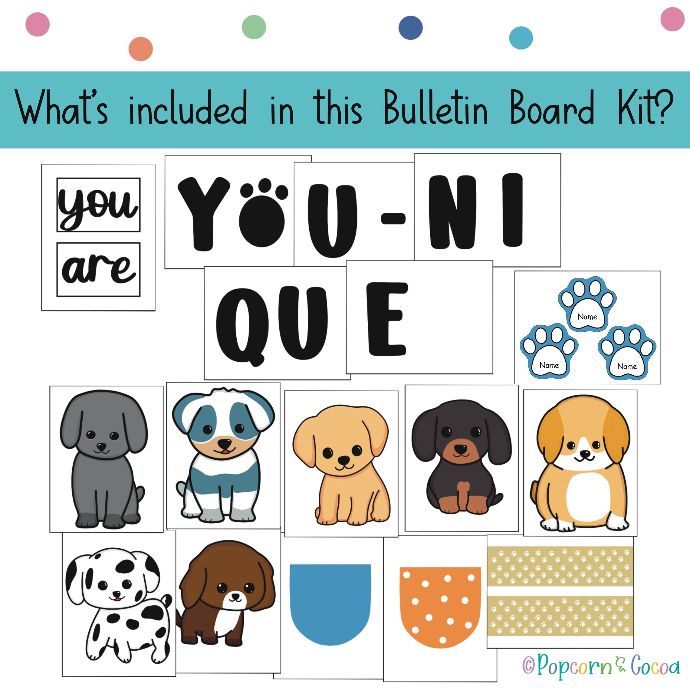 Dog Bulletin Board, Teacher Bulletin Board Kit, Veterinarian Office ...