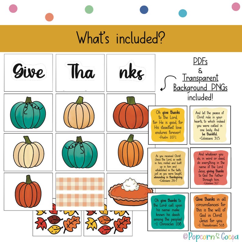 Christian Thanksgiving Bulletin Board Kit, Give Thanks Room Decor ...