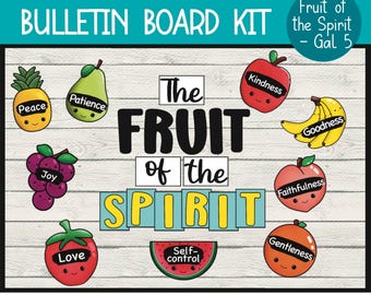 Fruit of the Spirit Bulletin Board Christian Classroom Decoration - Etsy