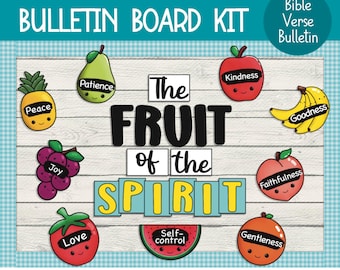Fall Christian Bulletin Board Kit, the Fruit of the Spirit Pumpkins ...