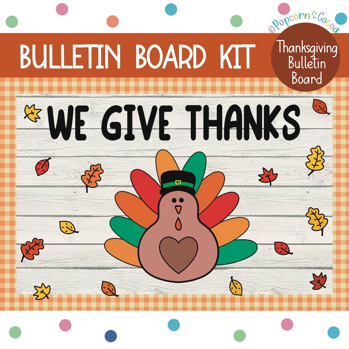 Thanksgiving Turkey Bulletin Board Kit, Gratitude Bulletin Board, Door ...