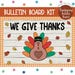 Thanksgiving Turkey Bulletin Board Kit, Gratitude Bulletin Board, Door ...