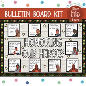 Black History Bulletin Board Kit! Inspirational Black History Printable ...