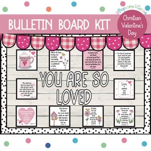 Christian Valentine’s Day Bulletin Board Kit! Bible Verse Bulletin ...