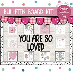 Christian Valentine’s Day Bulletin Board Kit! Bible Verse Bulletin ...