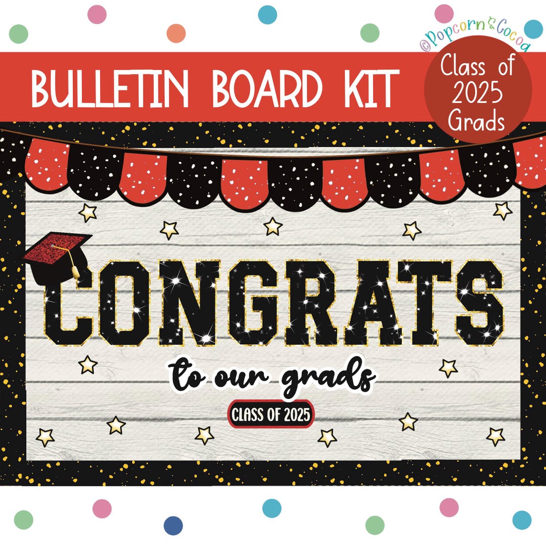 Graduation Bulletin Board Kit | Bulletin Board for Graduation | School ...