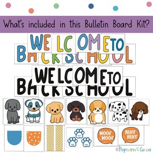 Dog Welcome Back to School Bulletin Board, Welcome Back, New School ...