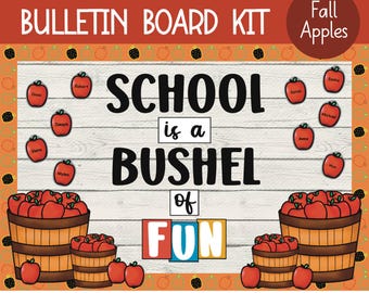 Printable Apple-themed Bulletin Board Set Fall Autumn September ...