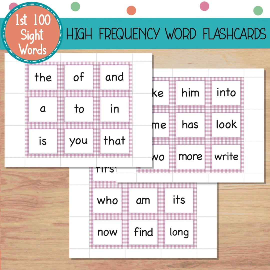 Sight Words, Sight Word Flash Cards for Kids - Etsy