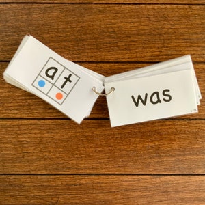 Sight Words Flashcards for Kids With Orthographic Mapping Boxes - Etsy