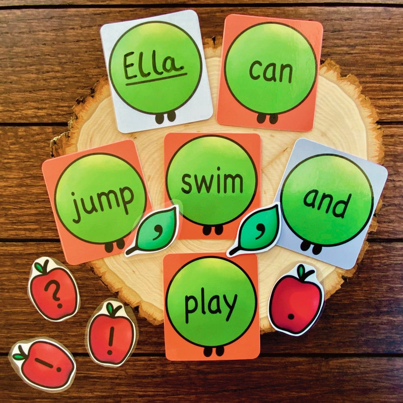 Sentence Building Cards, Colorful Sentence Construction Activity ...