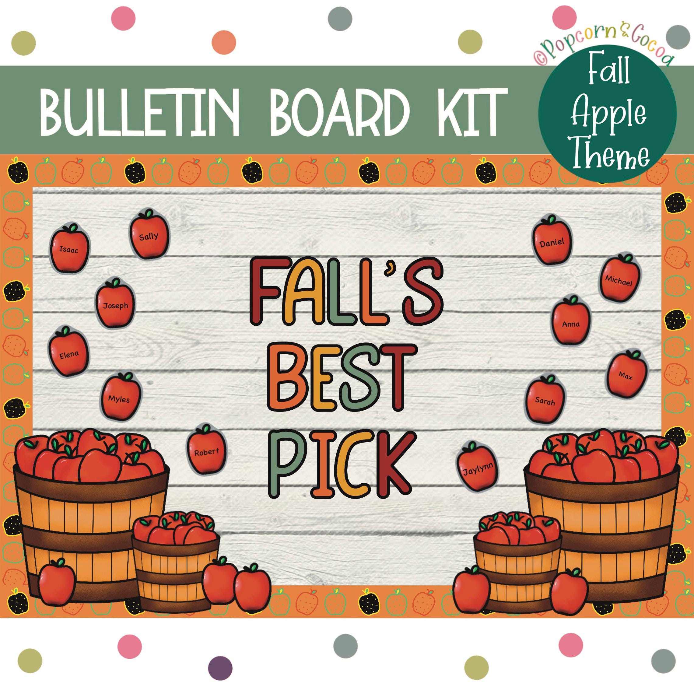 Apple Bulletin Board, Fall Apple Bulletin Board Kit, Happy Fall Y’all ...