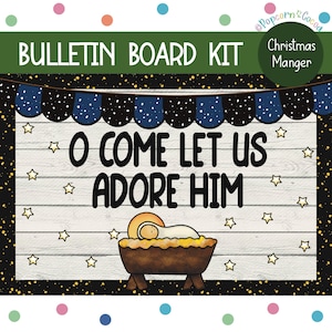 Christian Christmas Bulletin Board Kit, Manger Bulletin Board ...