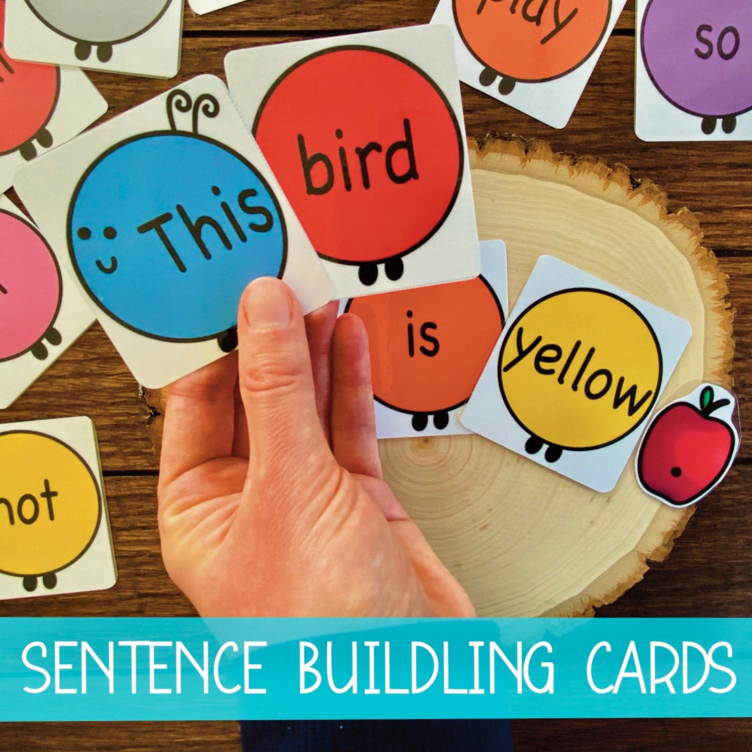 Fun Sentence Building Cards, Colorful Sentence Construction Activity ...