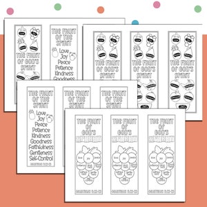 The Fruit of the Spirit Bookmark, Christian School Printable, Sunday ...
