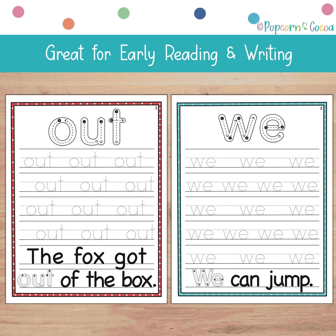 Sight Words, Word Tracing Worksheets, Reading & Writing Resource, High ...