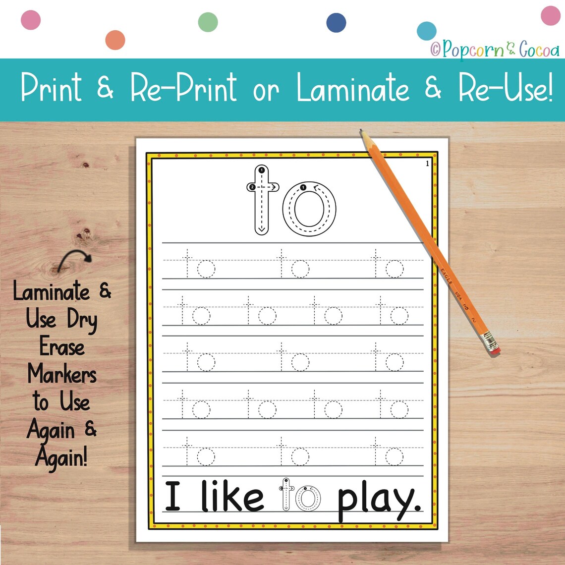Sight Words, Word Tracing Worksheets, Reading & Writing Resource, High ...