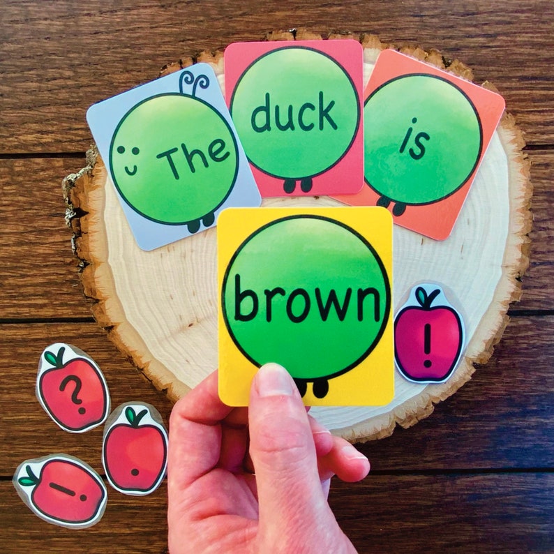 Sentence Building Cards, Colorful Sentence Construction Activity ...