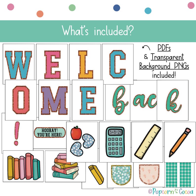 Back to School Bulletin Board Kit! Welcome Back Bulletin Board, Bright ...