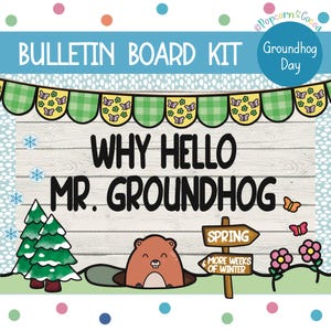 Groundhog Day Bulletin Board Kit! Bright and Cute Display With the ...