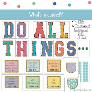 Christian Bible Verse Bulletin Board Kit! Great for Christian School or ...