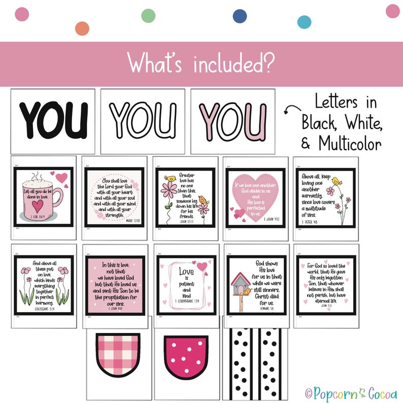Christian Valentine’s Day Bulletin Board Kit! Bible Verse Bulletin ...