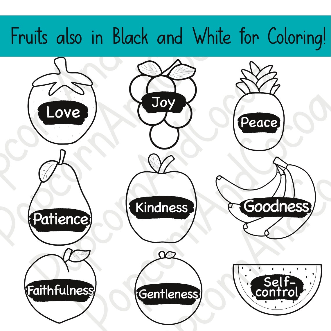 The Fruit of the Spirit Printable Resource, Bible Memory Verse Tool ...