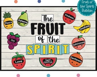 Fruit of the Spirit Bulletin Board Christian Classroom Decoration - Etsy