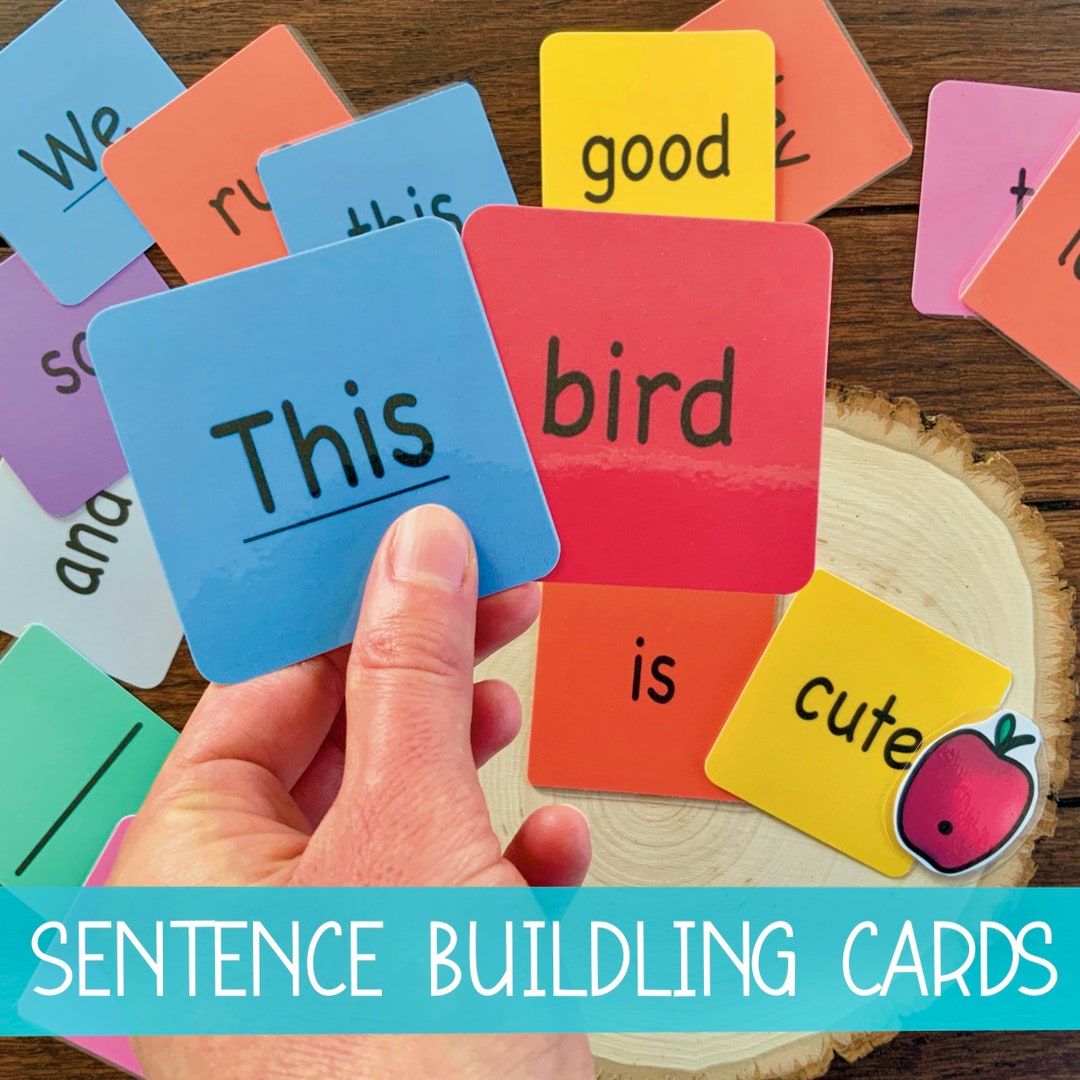 Fun Sentence Building Cards, Colorful Sentence Construction Activity ...