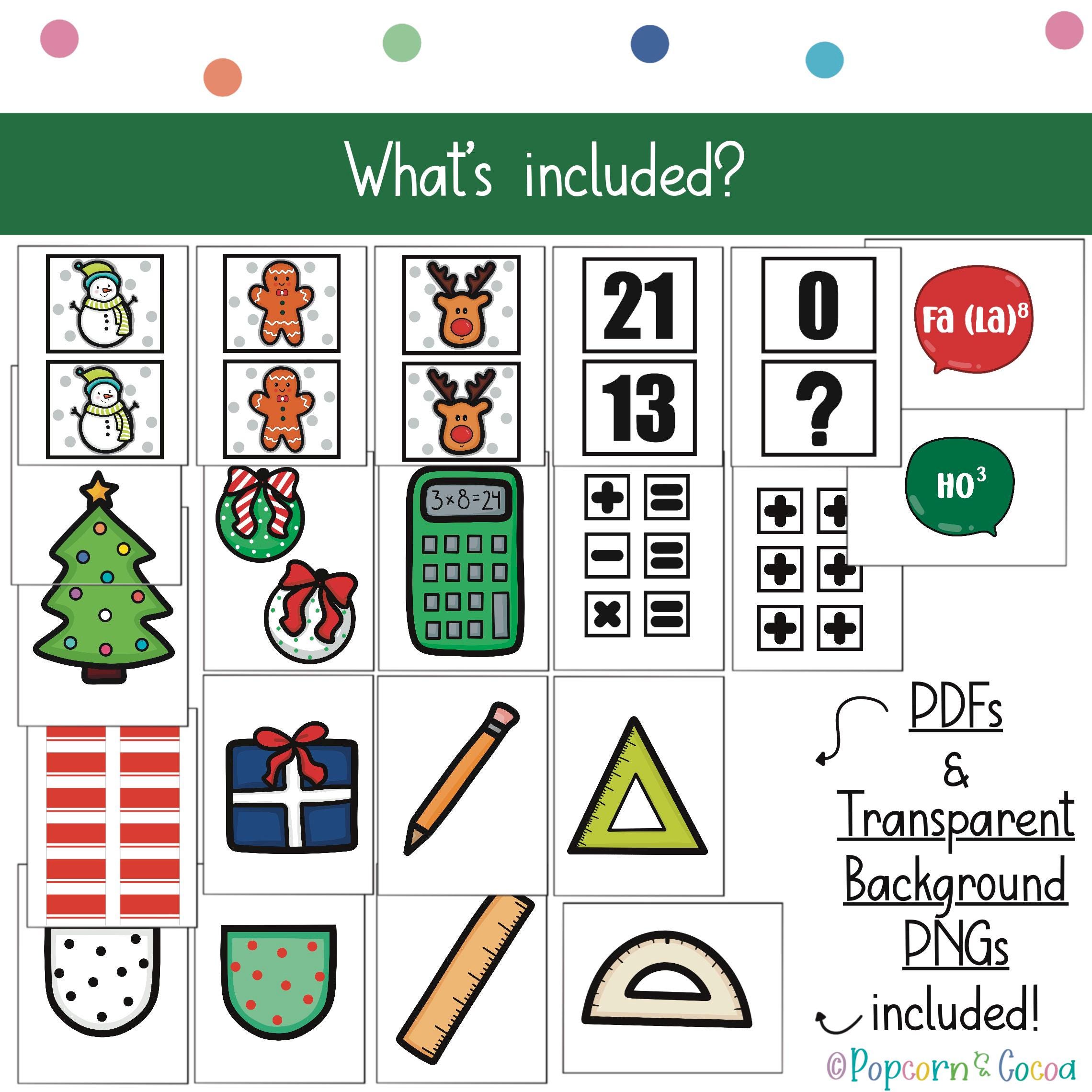 Christmas Math Bulletin Board Kit, Holiday Bulletin Board for a Math ...