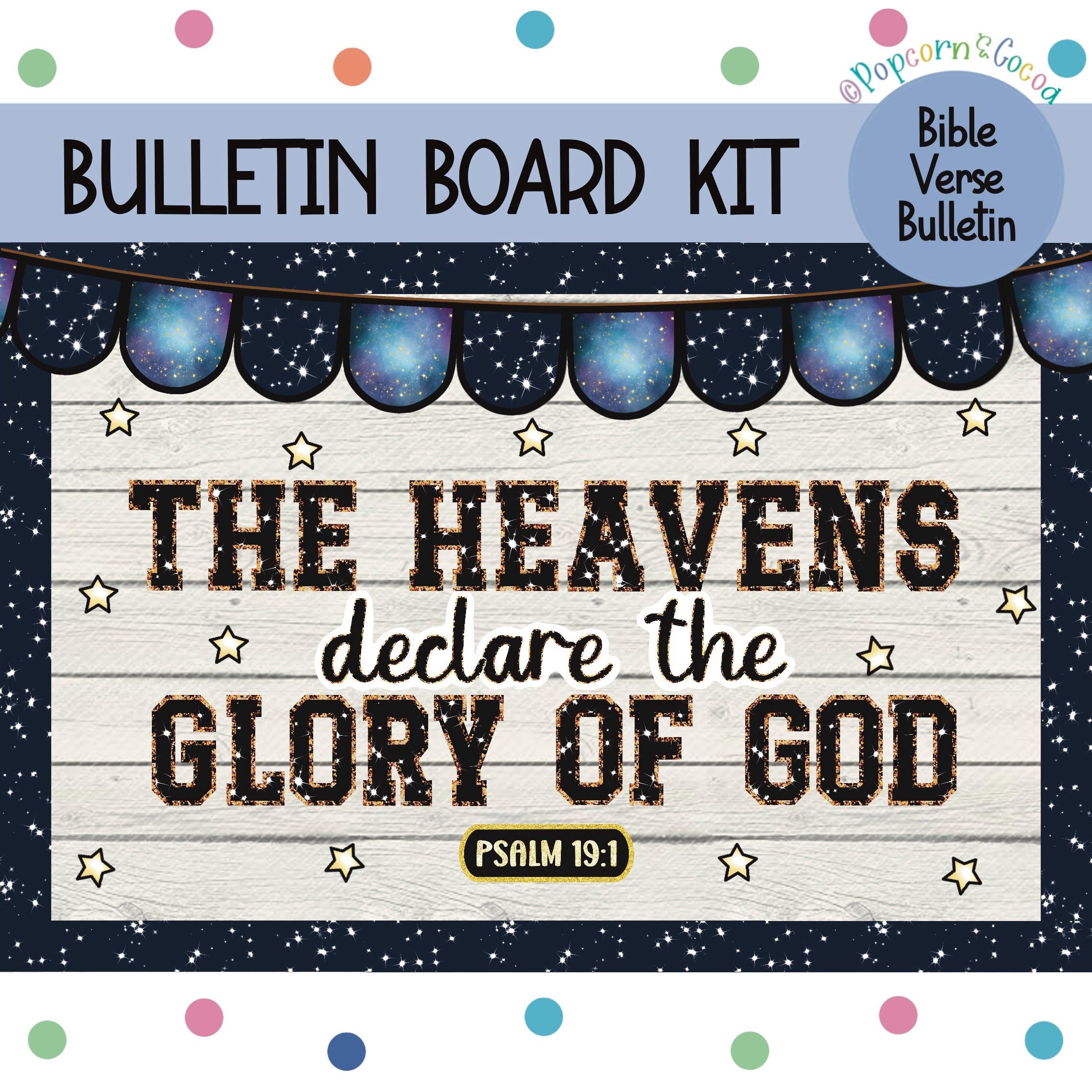 Christian Bible Verse Bulletin Board Kit! Great for Christian School or ...