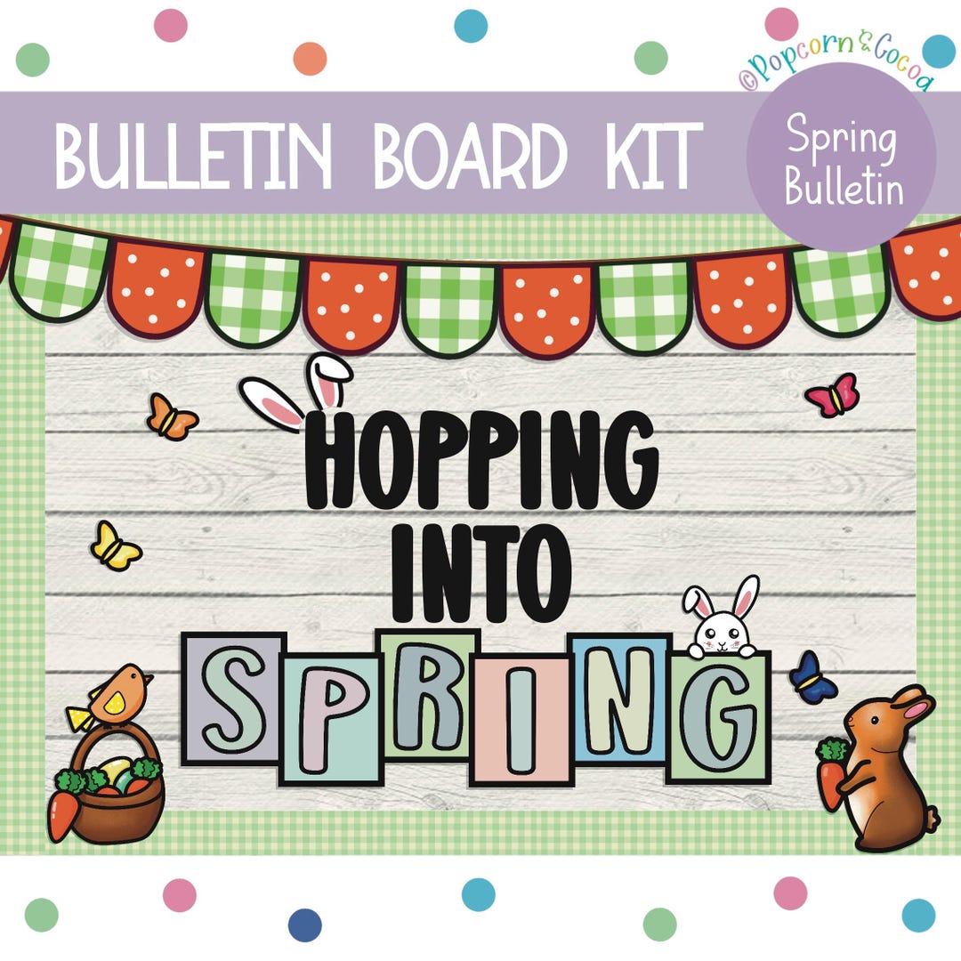 Spring Bulletin Board Kit! Cute & Bright Pastel Classroom Decor With ...