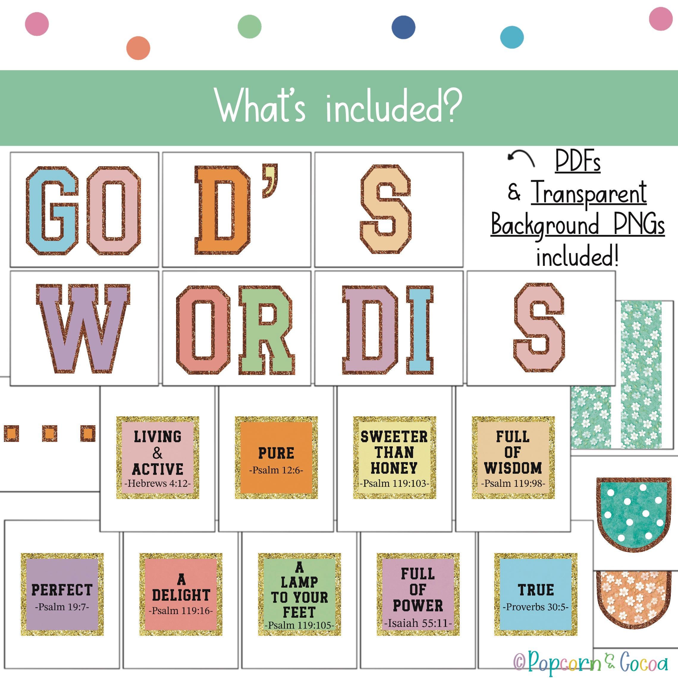 Christian Bible Verse Bulletin Board Kit! Great for Christian School or ...