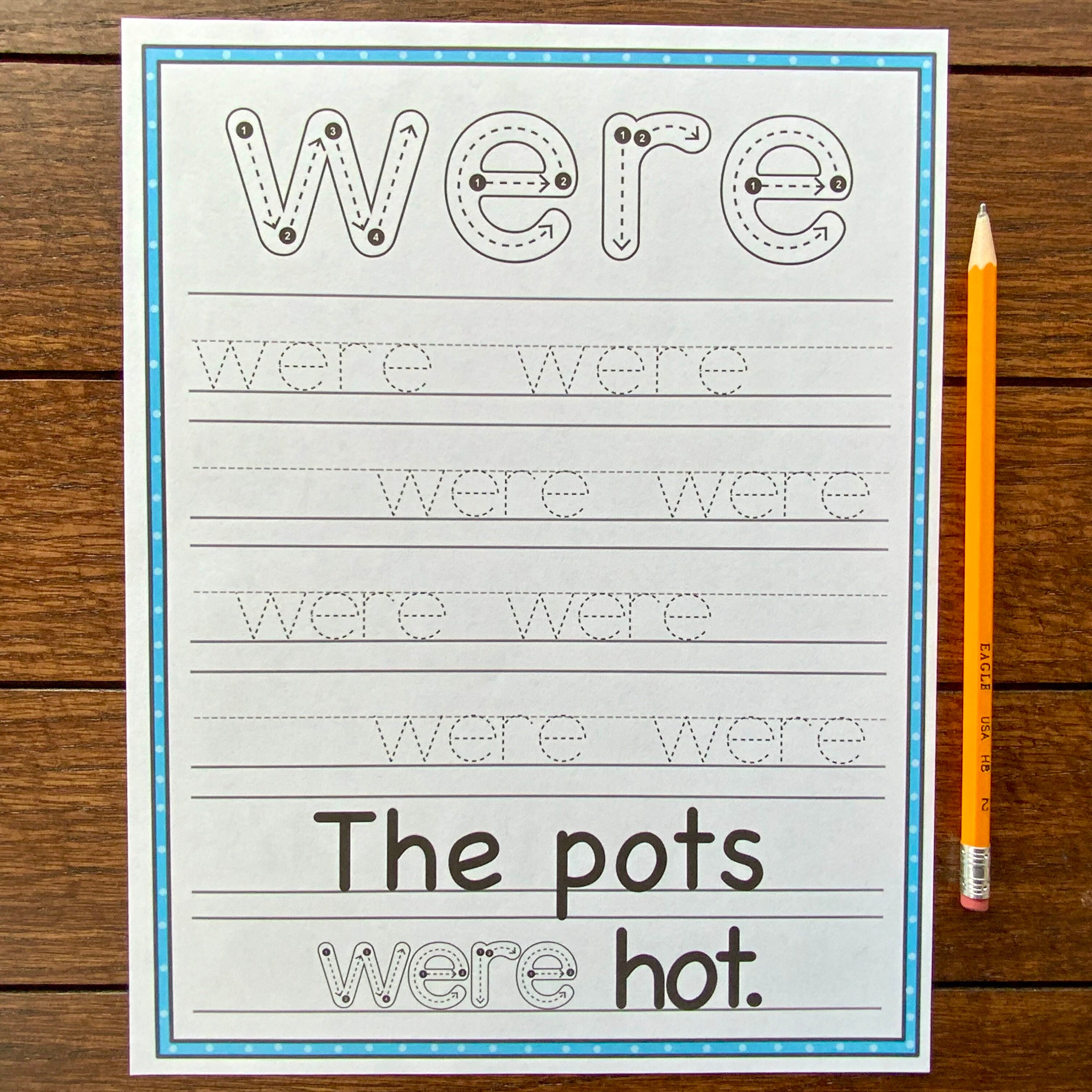 Sight Words, Word Tracing Worksheets, Reading & Writing Resource, High ...