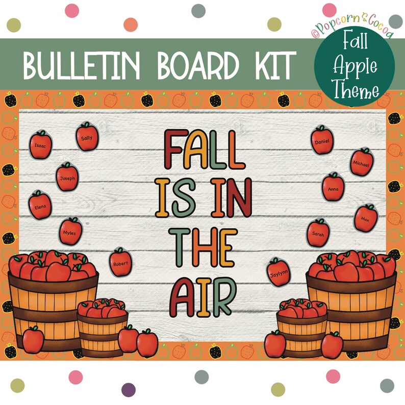 Apple Bulletin Board, Fall Apple Bulletin Board Kit, Happy Fall Y’all ...