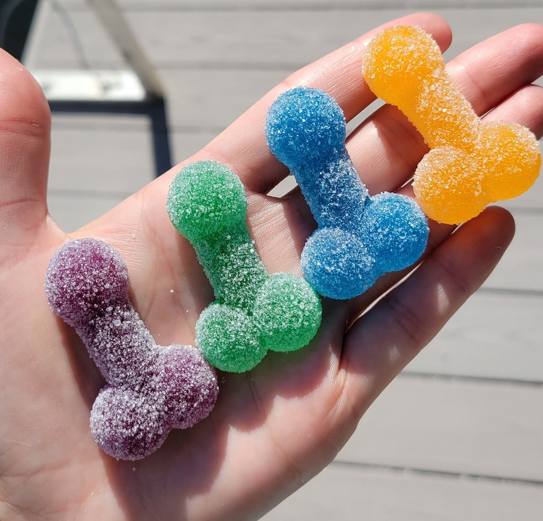 CUSTOM ORDER of LARGE Sugared Penis Gummy Candy for Adults - Etsy