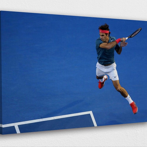 Roger Federer Poster Tennis Framed Wall Art Home Decor Canvas - Etsy